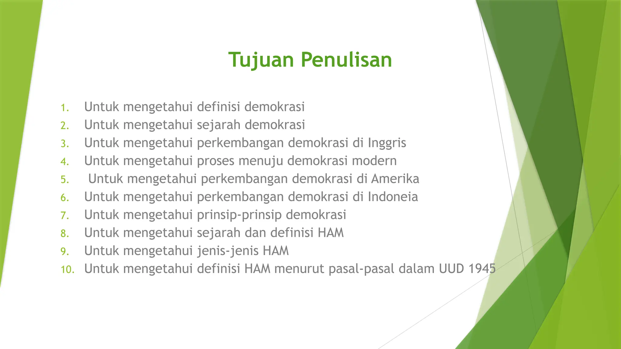 Mengenal apa itu Demokrasi dan HAM menurut para ahli | PPTX