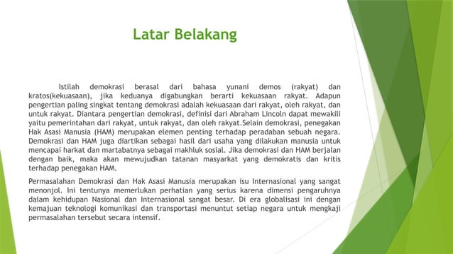 Mengenal apa itu Demokrasi dan HAM menurut para ahli | PPT