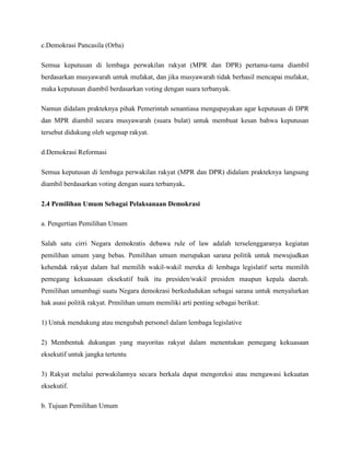 Demokrasi di indonesia | DOCX