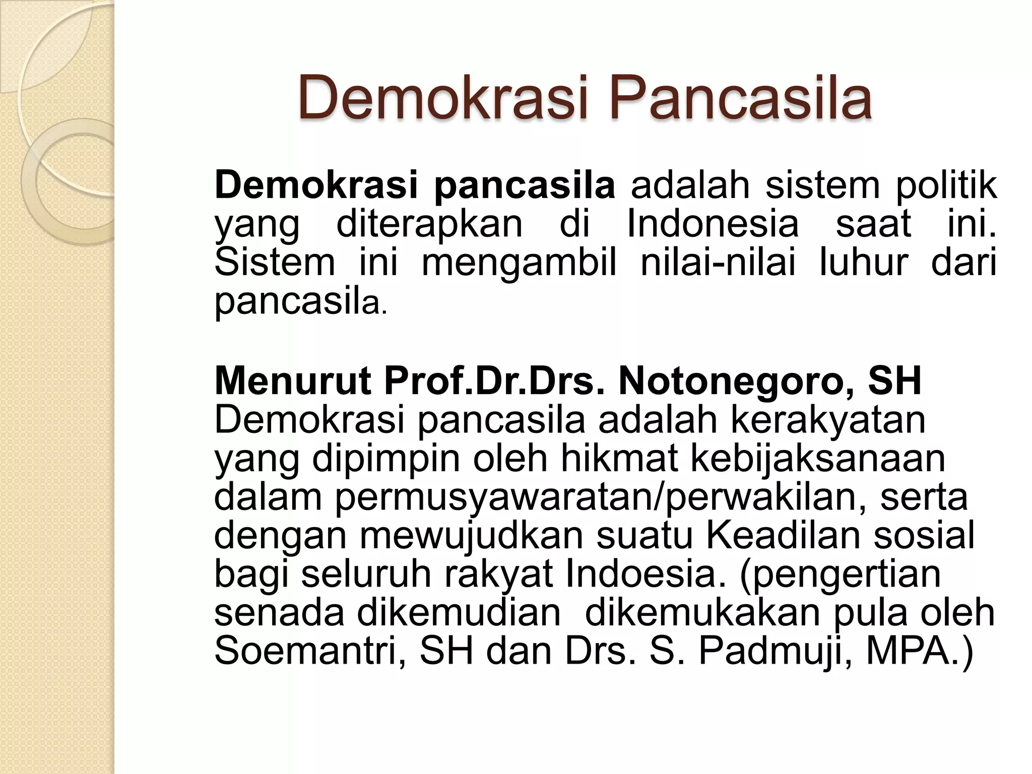Demokrasi indonesia | PPTX