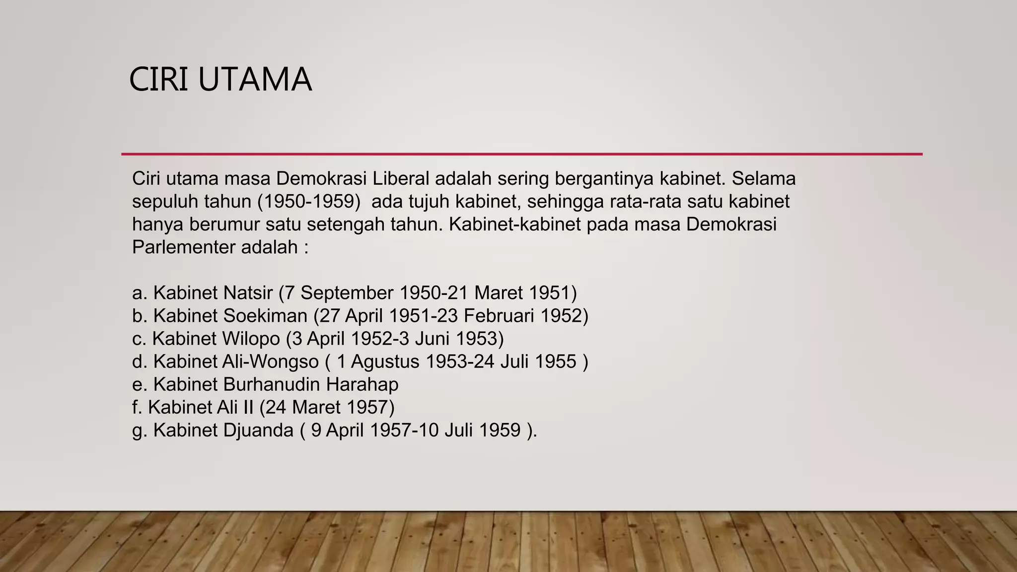 Demokrasi liberal dan terpimpin indonesia | PPTX