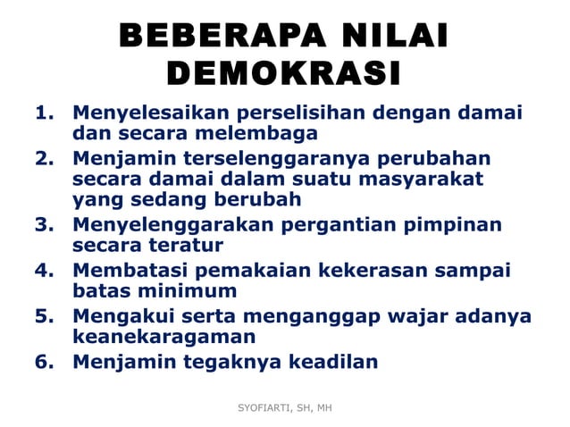 Demokrasi pancasila (modul pancasila) | PPT