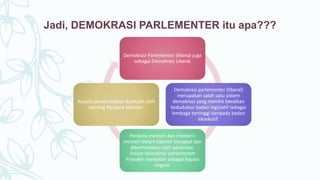 Demokrasi parlementer | PPT