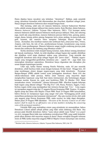 Demokrasi sejarah makna dan respon muslim | PDF