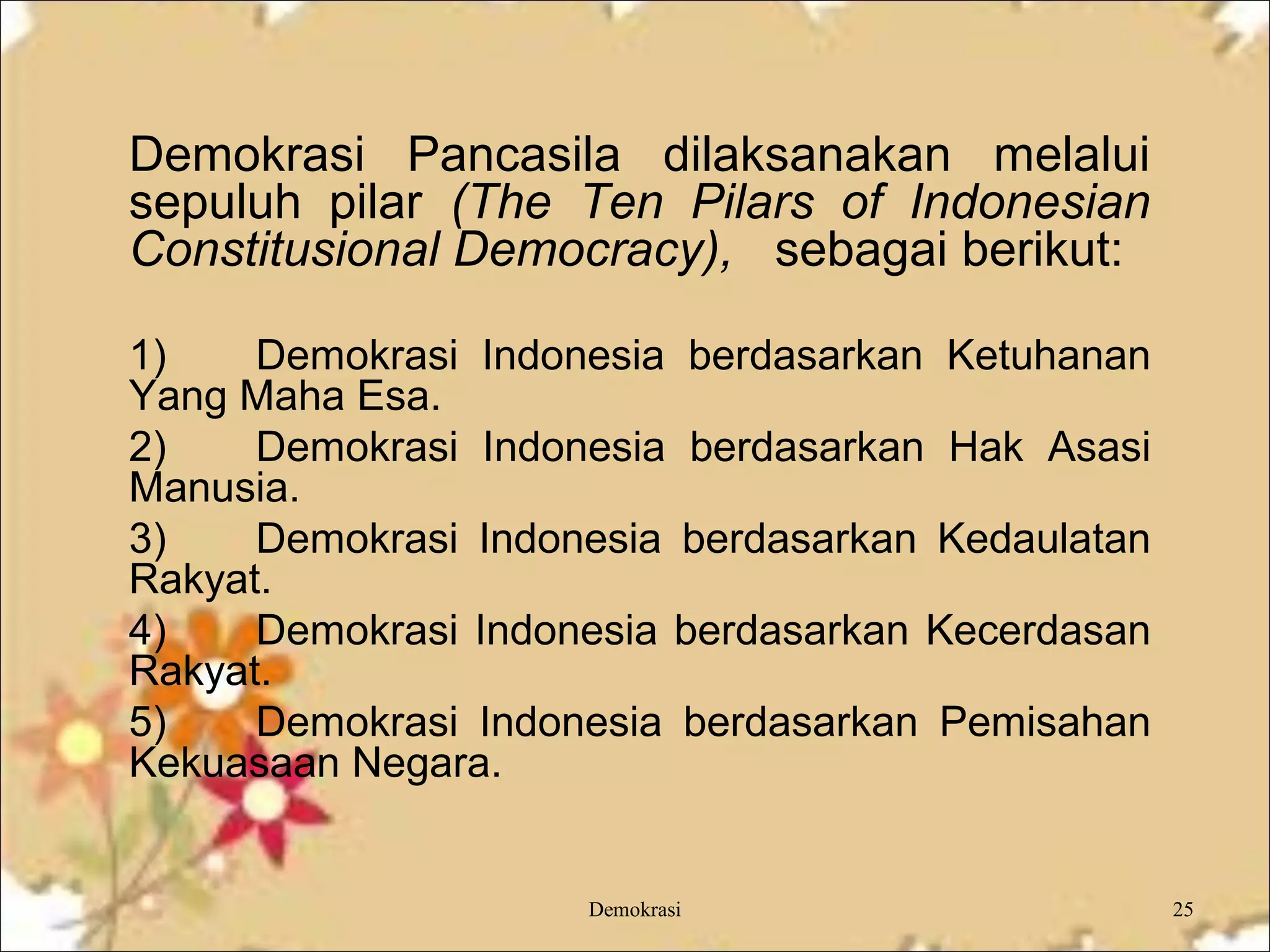 Demokrasi untuk pegangan siswa | PPT