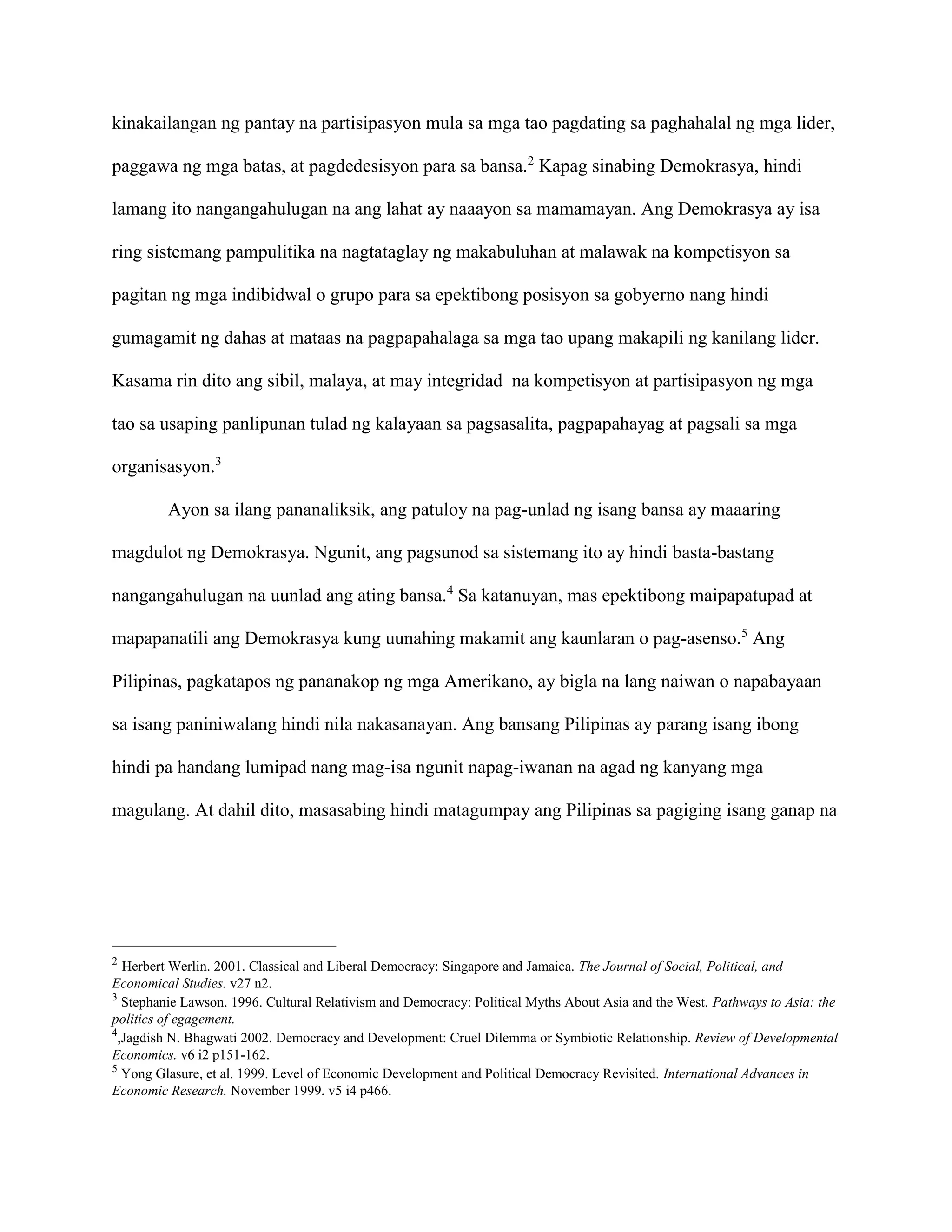 Demokrasya | DOCX