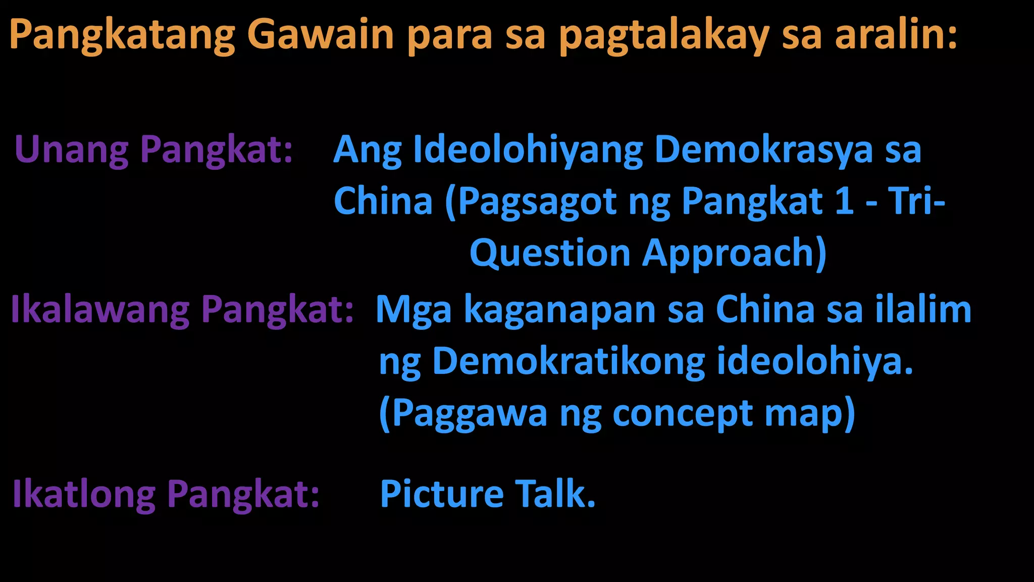 Demokrasya sa china for observation grade 7 | PPTX