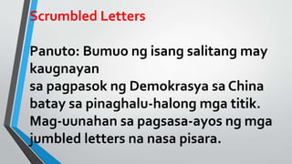 Demokrasya sa china for observation grade 7 | PPTX