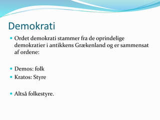 Demokrati styreformer i Danmark | PPTX
