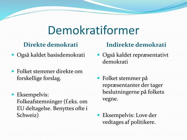 Demokrati styreformer i Danmark | PPTX