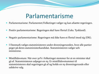 Demokrati styreformer i Danmark | PPTX