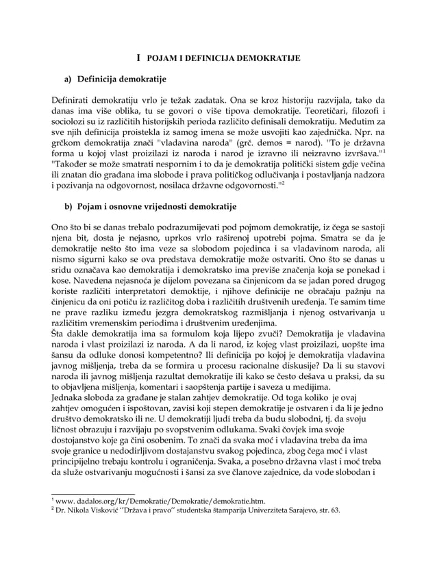 Demokratija kroz historiju ij | DOC