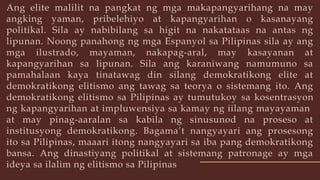 Demokratikong Elitismo sa Pilipinas.pptx