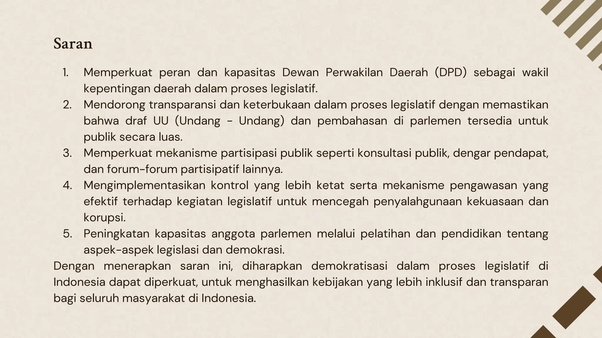 Demokratisasi Proses Legislatif di Indonesia | PPTX
