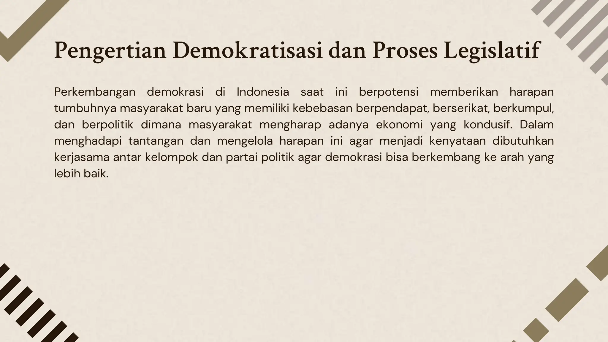 Demokratisasi Proses Legislatif di Indonesia | PPTX