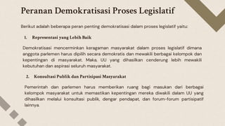 Demokratisasi Proses Legislatif di Indonesia | PPTX