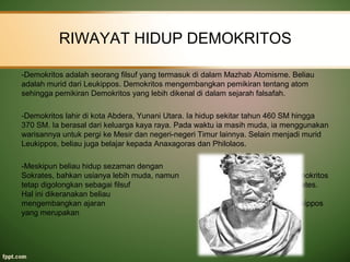 Tokoh Falsafah Yunani - Demokritos | PPT