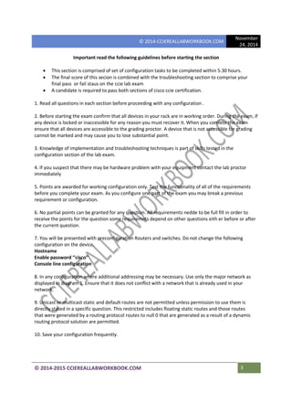 CCIE Real LAB LAB 1.1 CCIEREALLABWORKBOOK.COM