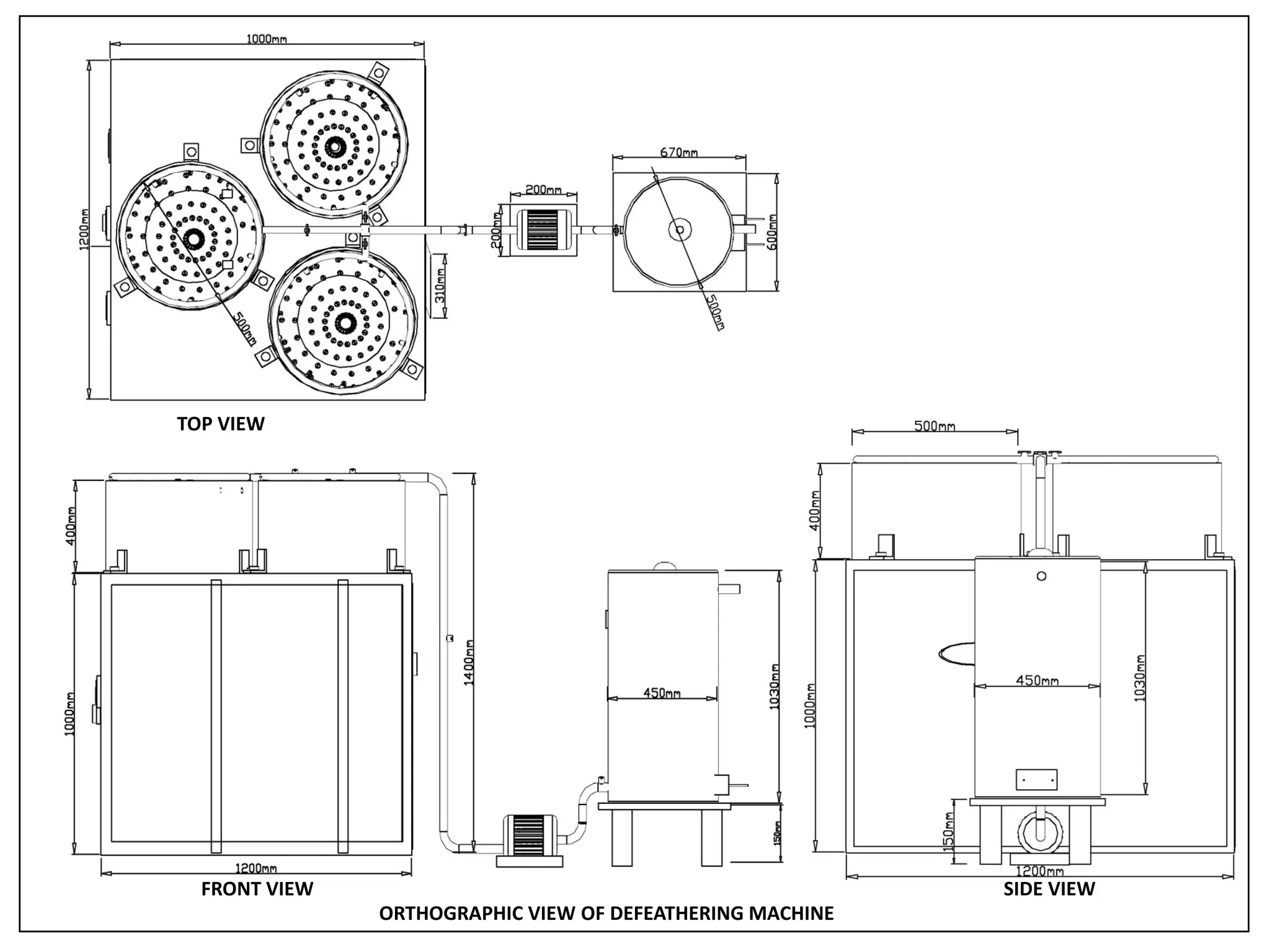 design of defeathering machine for chickens | PDF