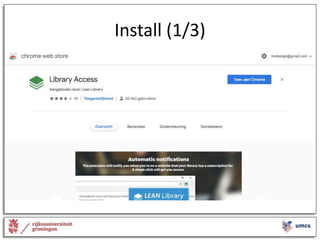 Demo Lean Library : the library in your browser | PPT