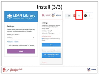 Demo Lean Library : the library in your browser | PPT