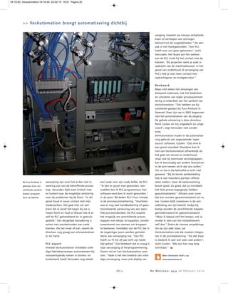 Artikel VerAutomation in De molenaar | PDF