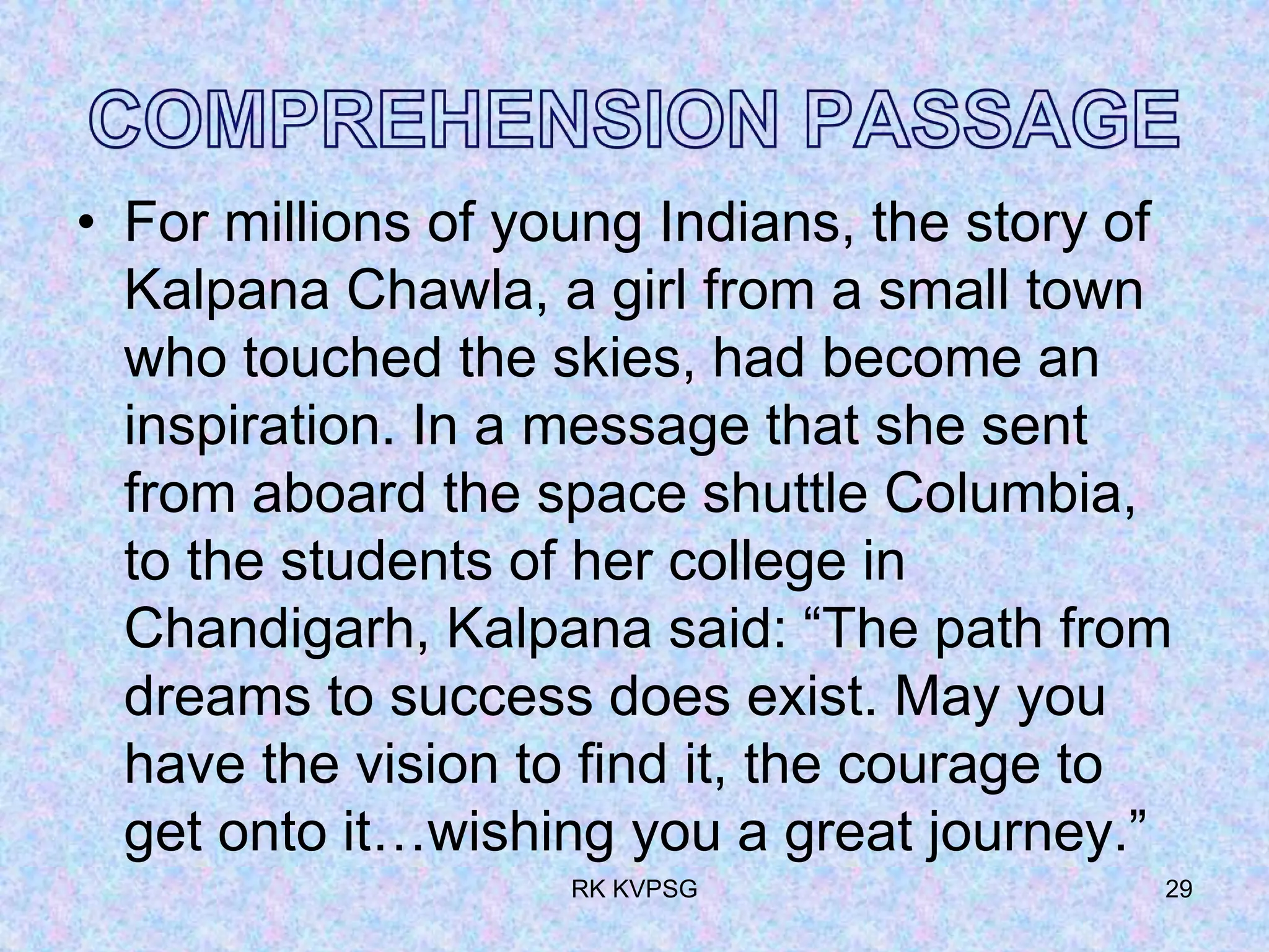 Kalpana Chawla Demo Lesson | PPTX