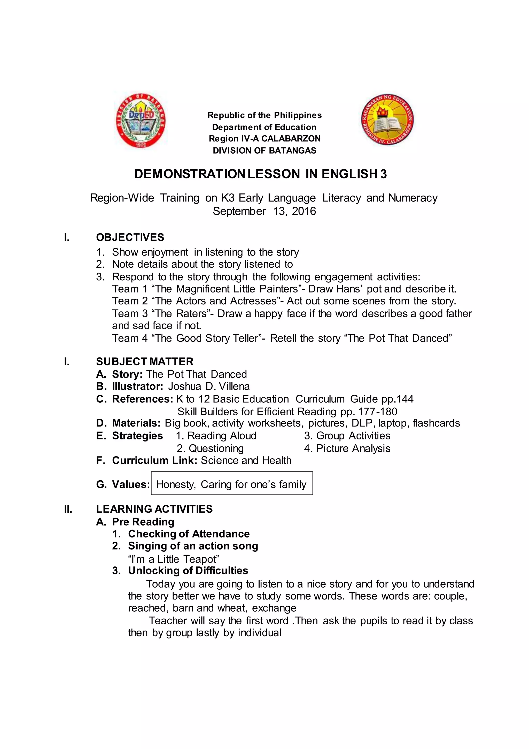 Demo lesson grammar | DOCX