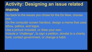 ETHOS PATHOS LOGOS- Claim Argument | PPTX