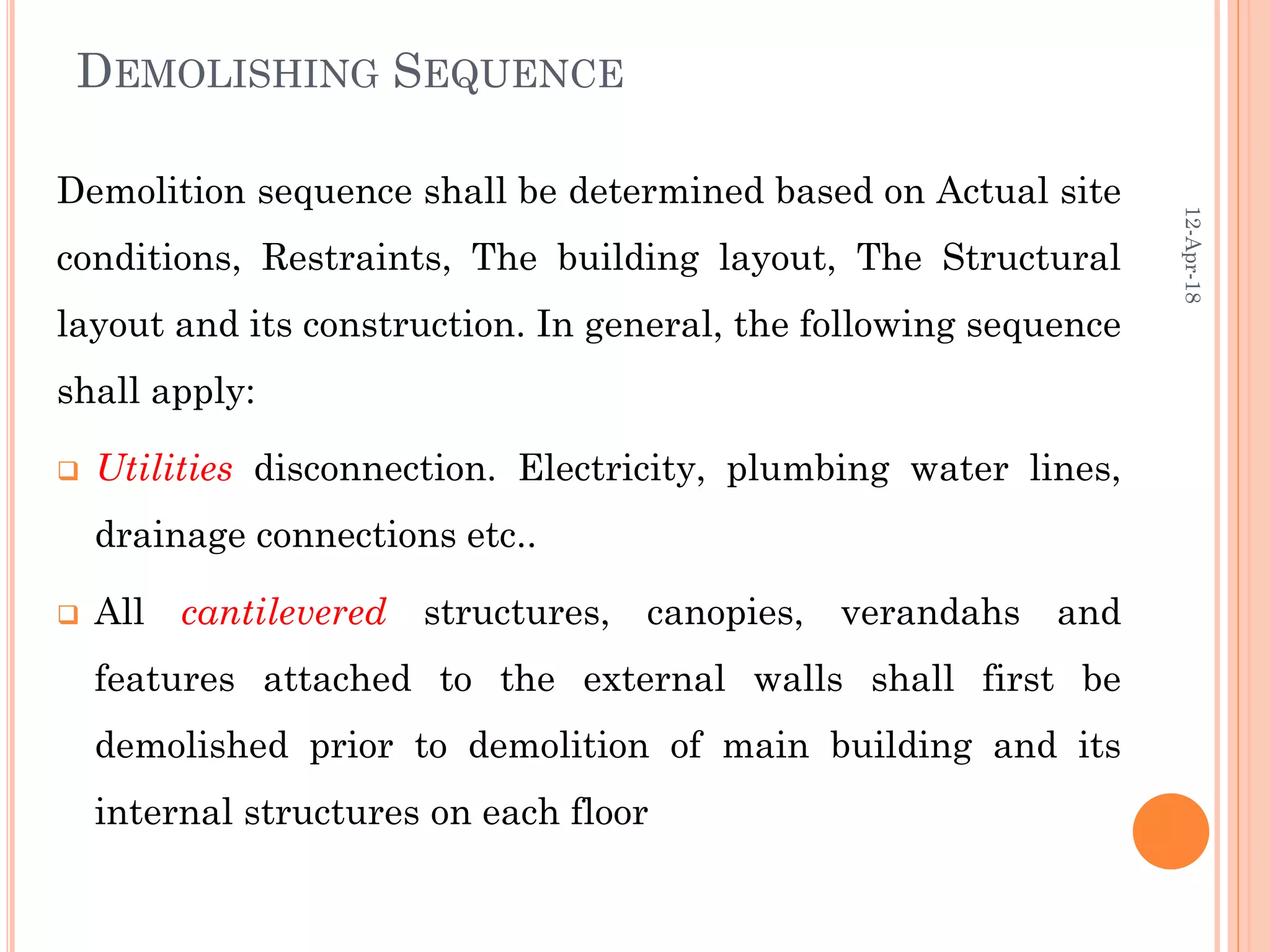 Demolishing of concrete structures | PDF