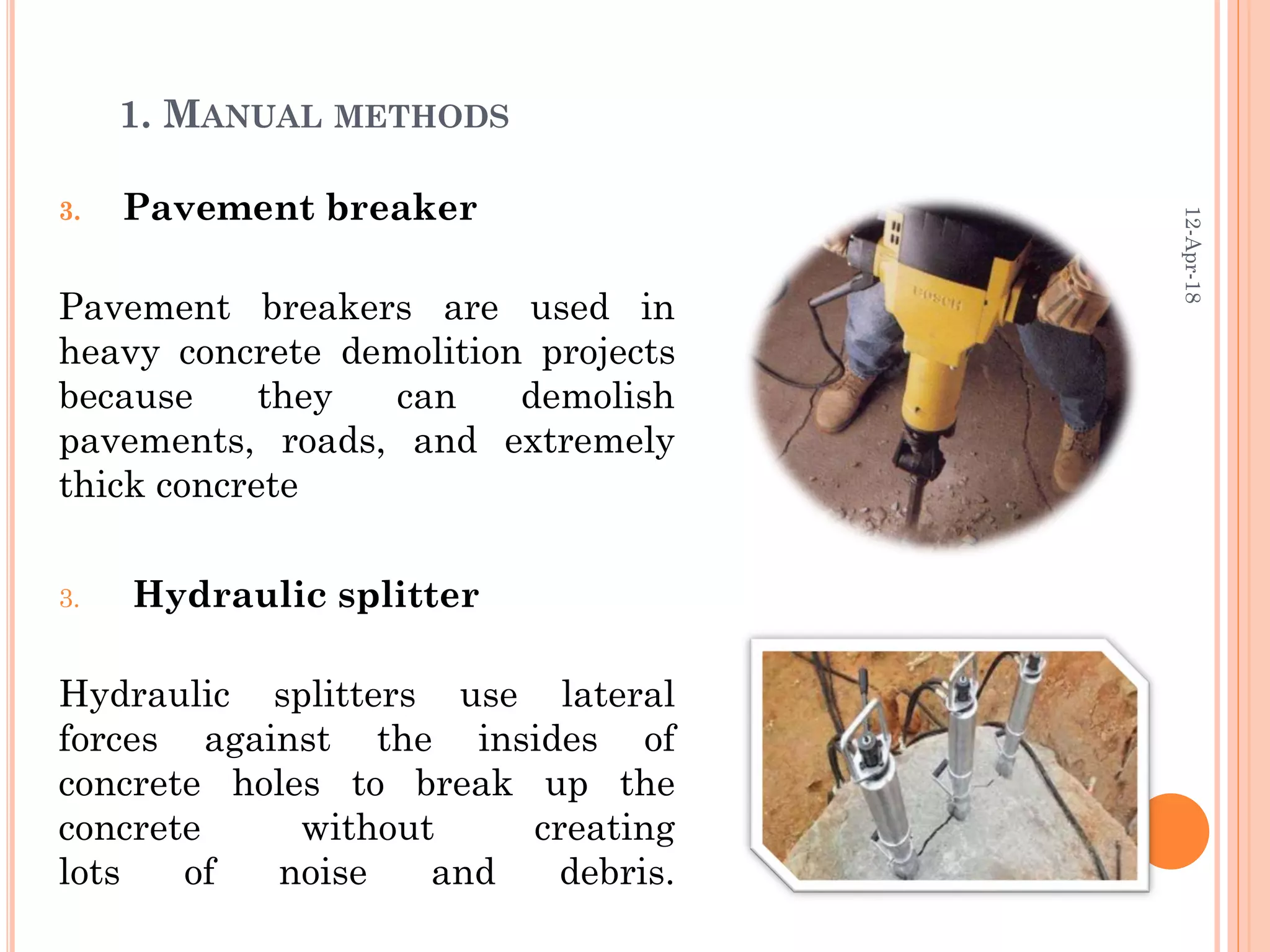 Demolishing of concrete structures | PDF