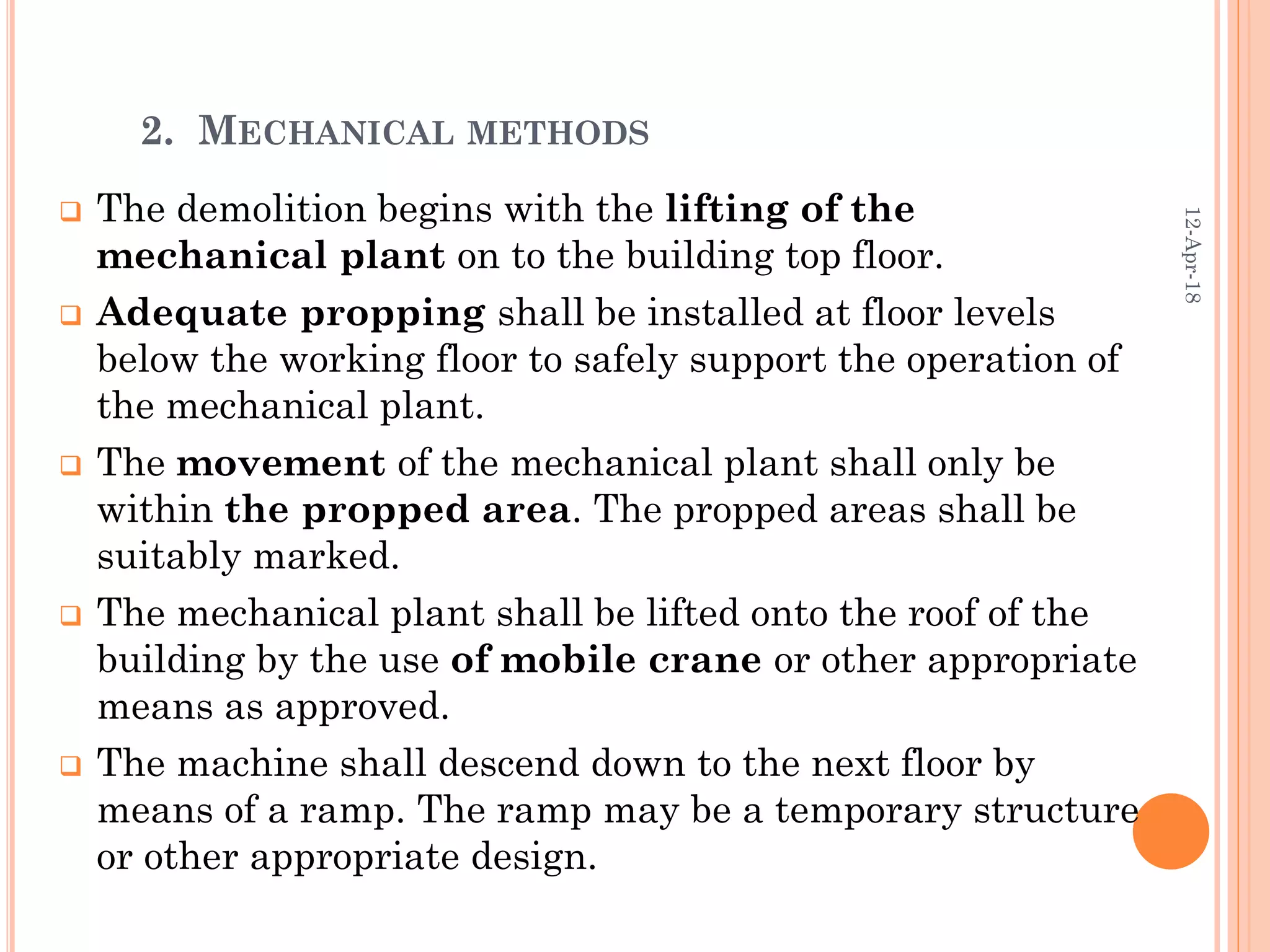 Demolishing of concrete structures | PDF