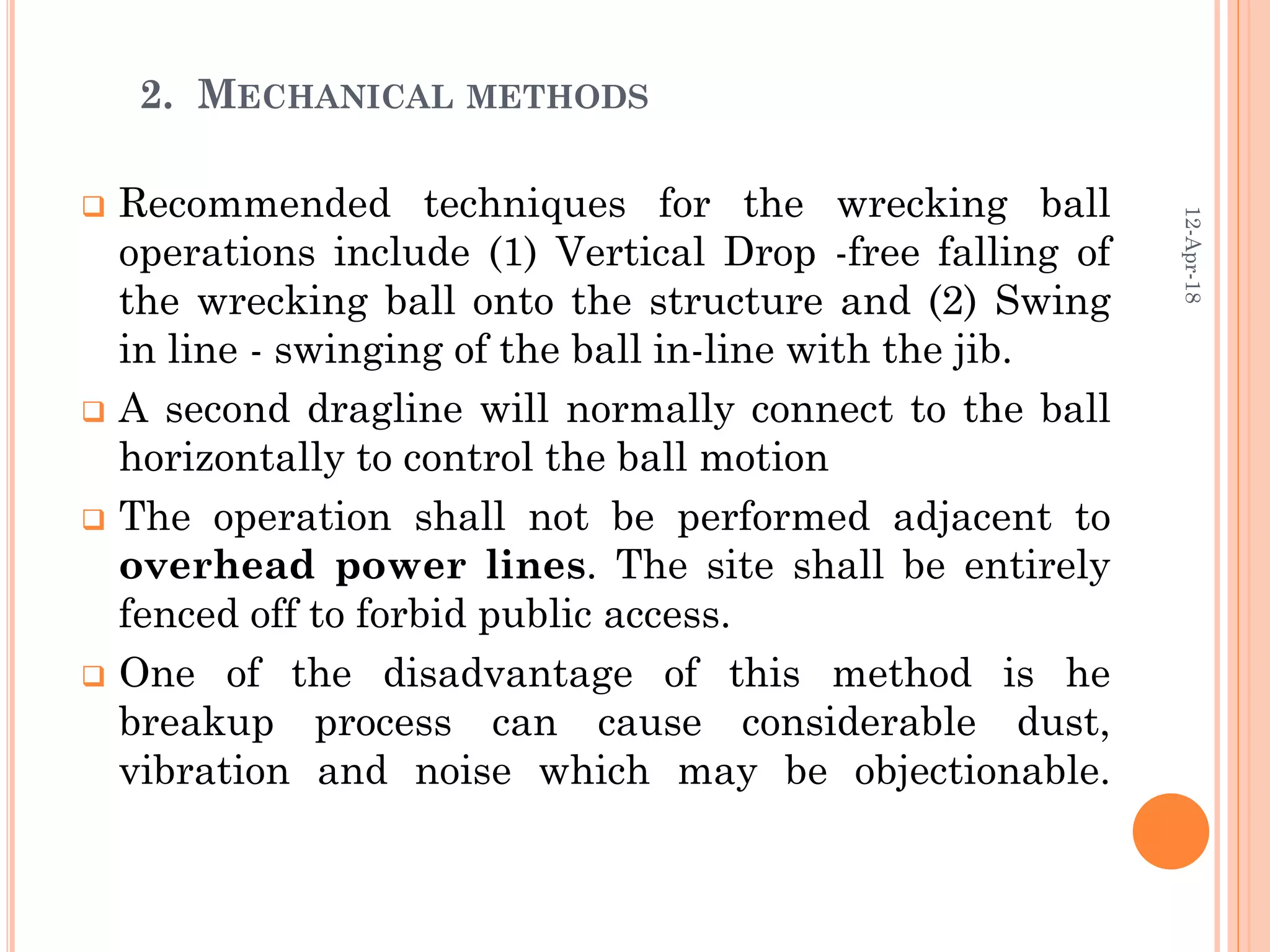 Demolishing of concrete structures | PDF