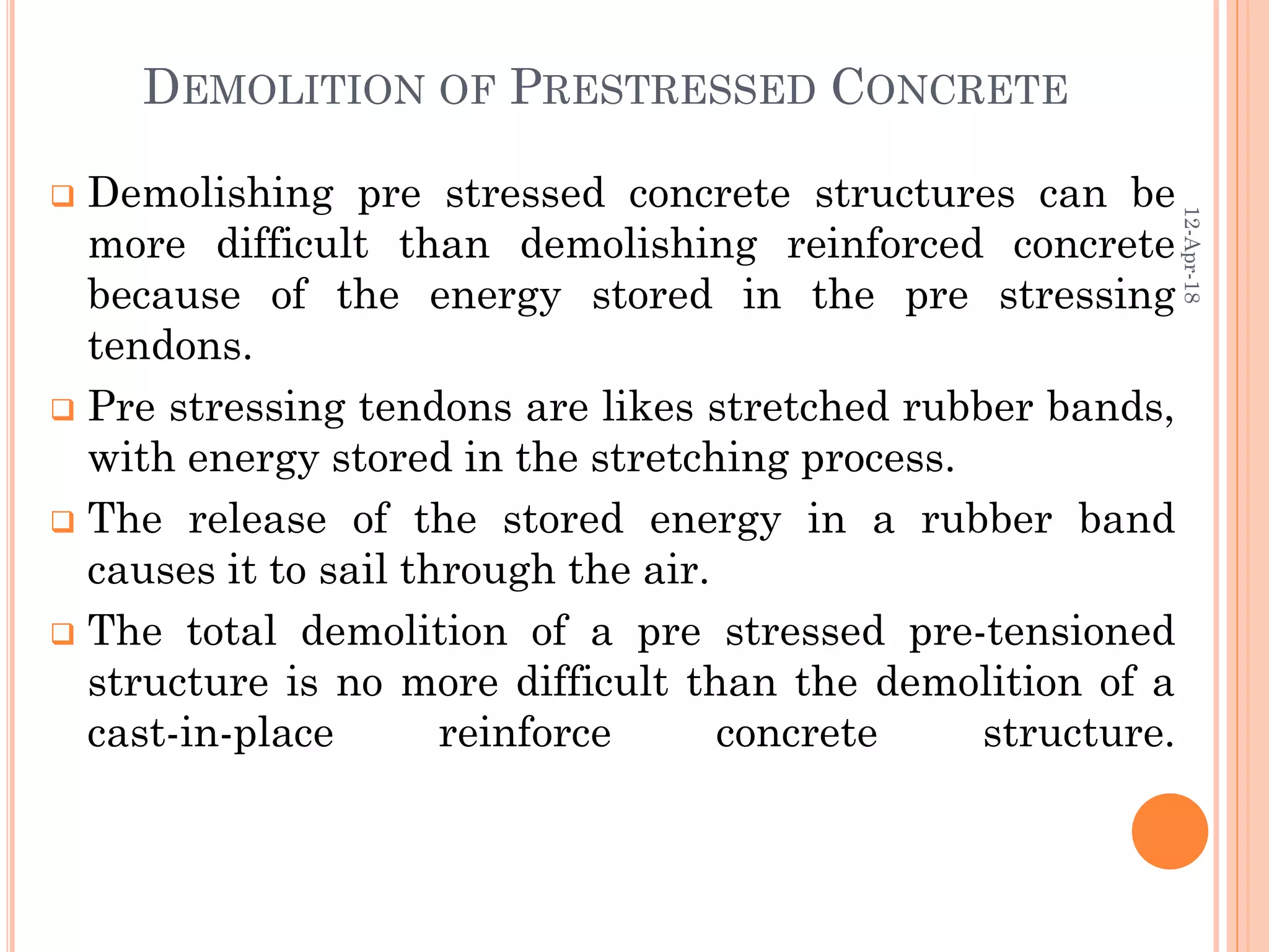 Demolishing of concrete structures | PDF