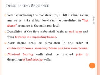 Demolishing of concrete structures | PDF