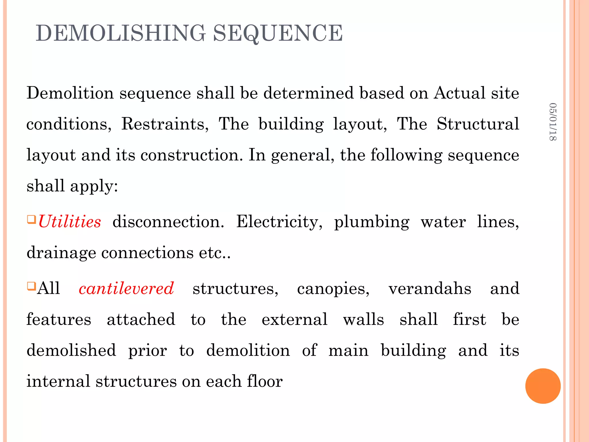 Demolishing of concrete structures | PPT
