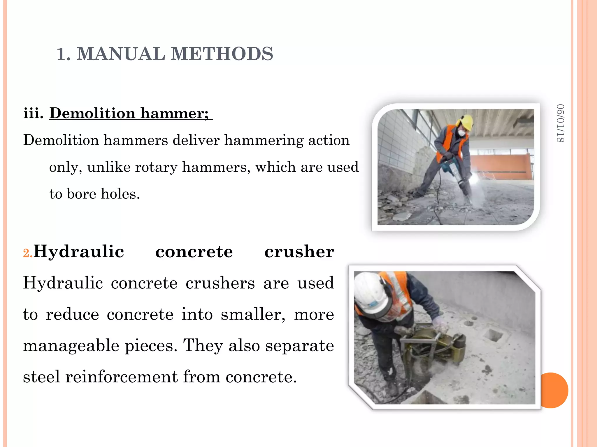 Demolishing of concrete structures | PPT