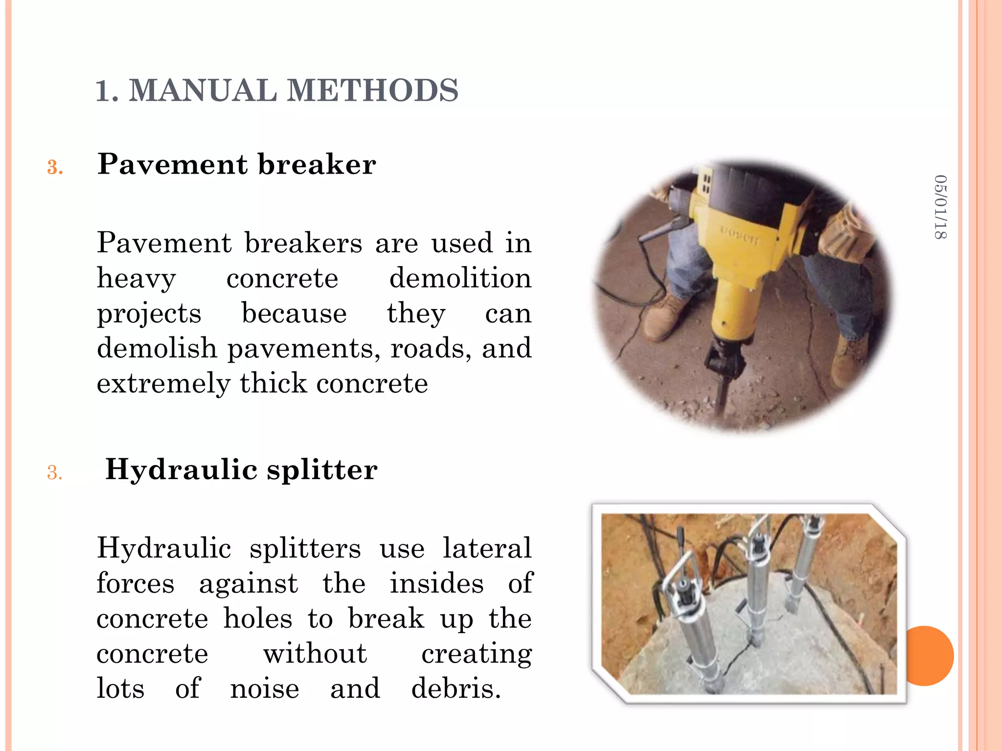 Demolishing of concrete structures | PPT