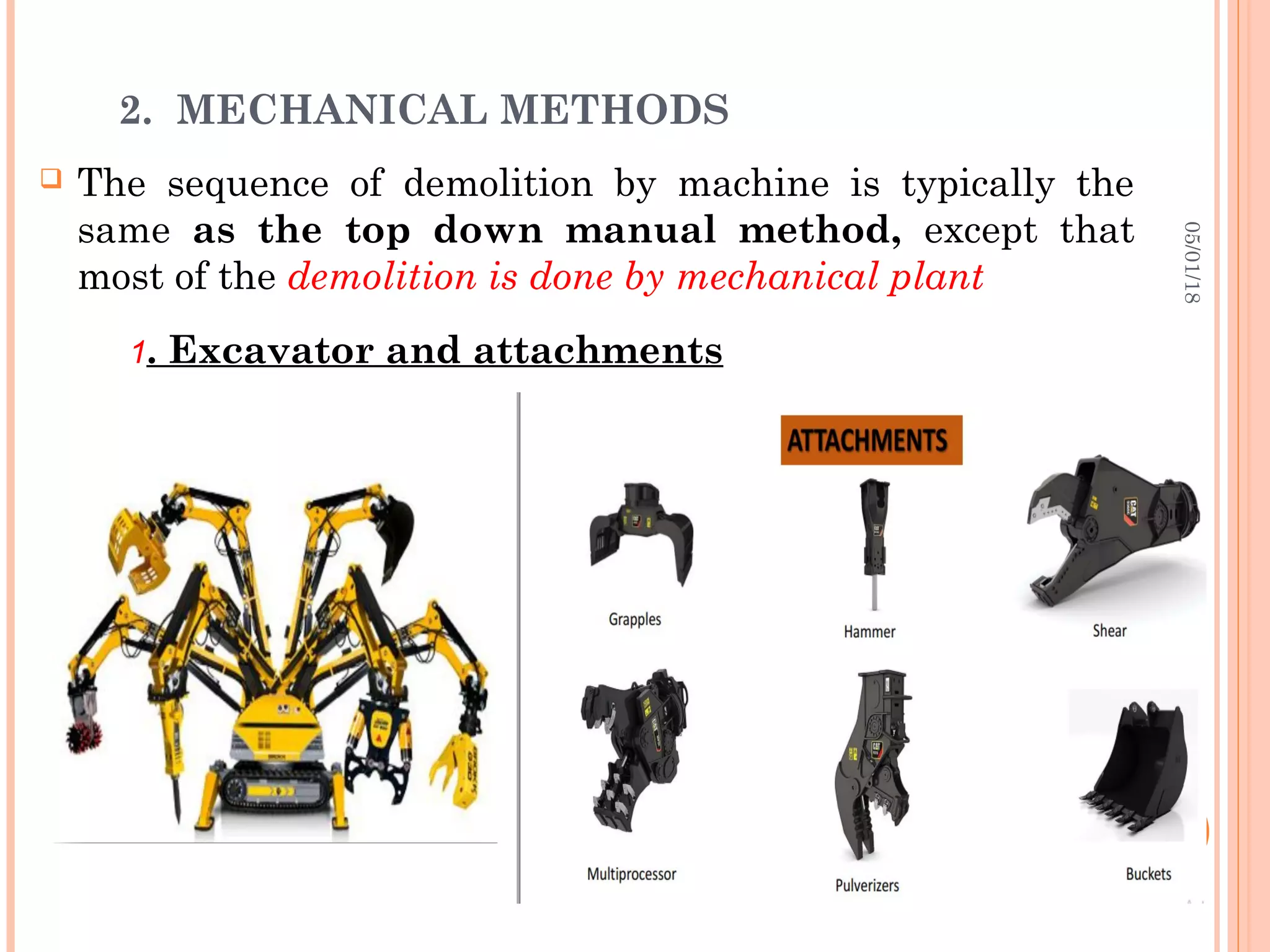 Demolishing of concrete structures | PPT