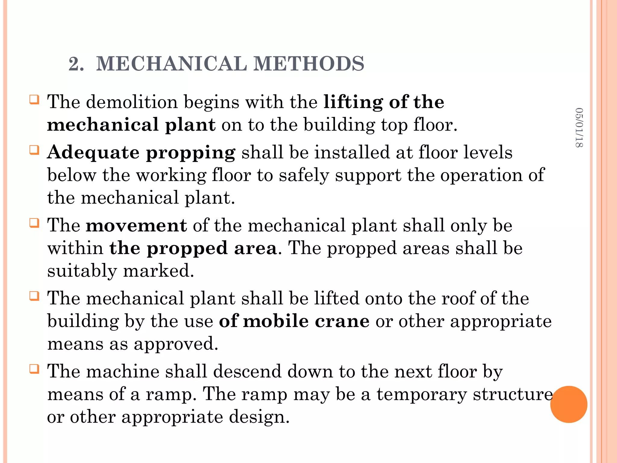 Demolishing of concrete structures | PPT