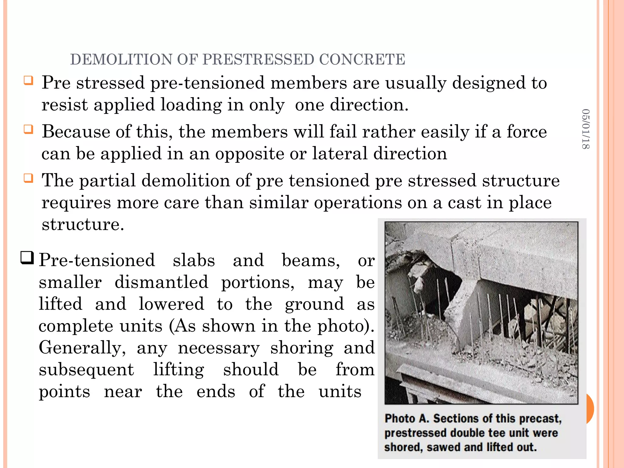 Demolishing of concrete structures | PPT