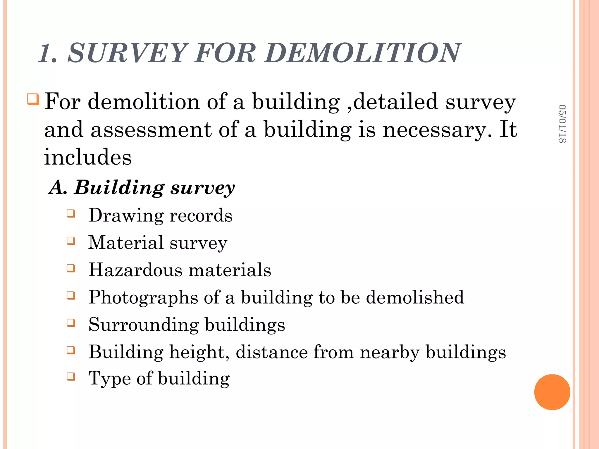 Demolishing of concrete structures | PPT