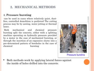 Demolishing of concrete structures | PPT