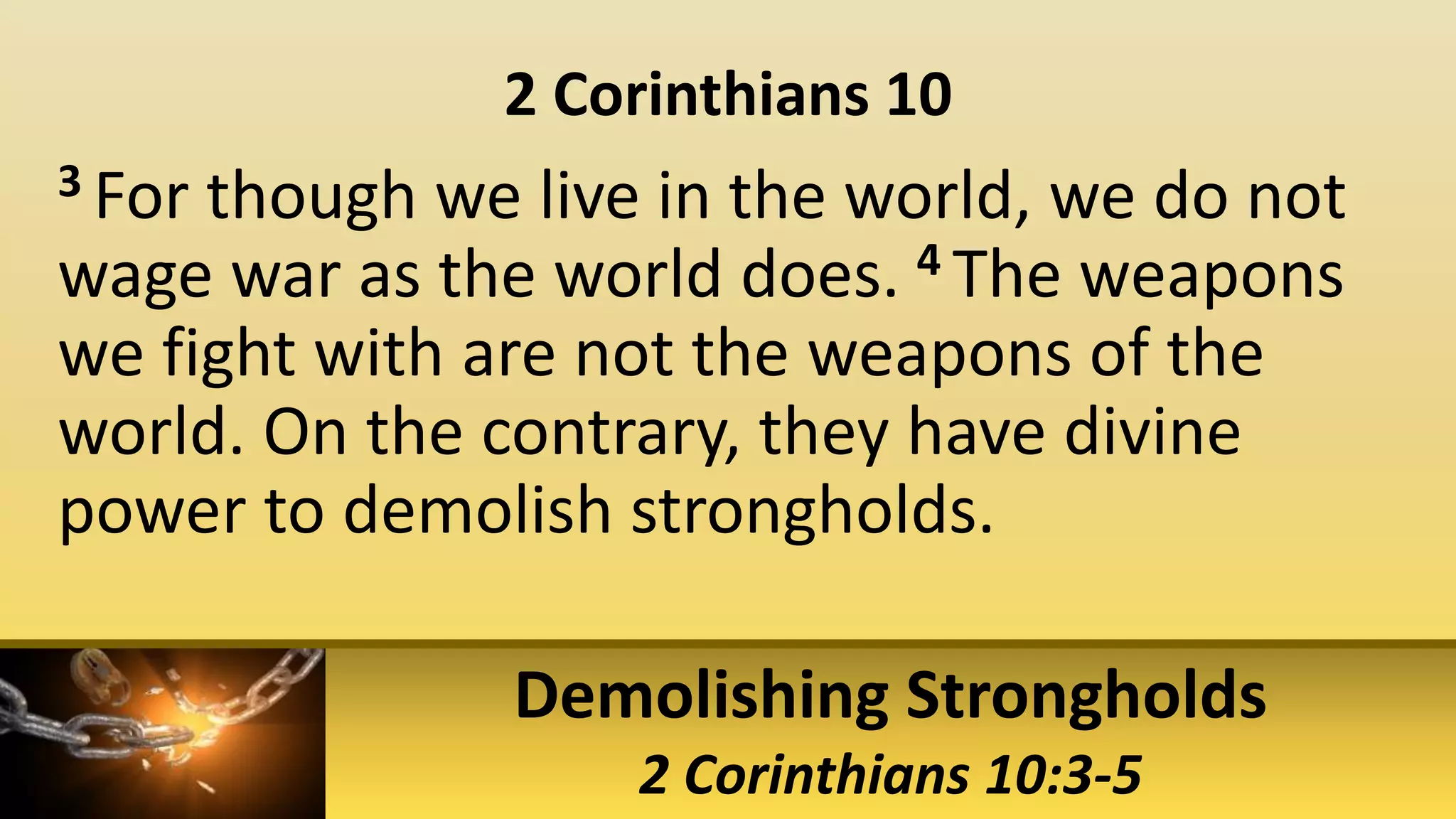 Demolishing Strongholds | PPTX