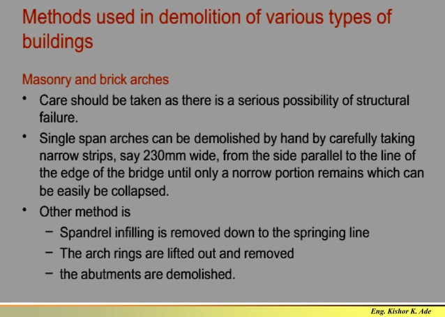 Demolition work of existing building | PDF