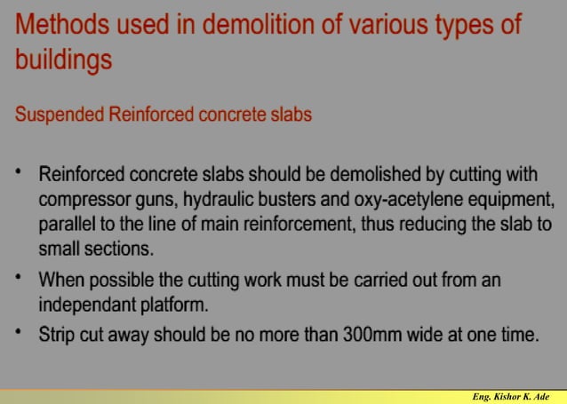 Demolition work of existing building | PDF
