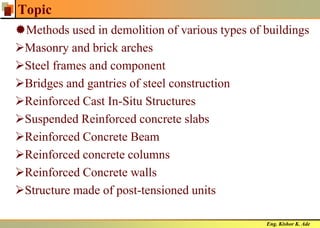 Demolition work of existing building | PDF