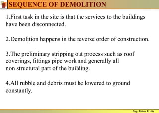 Demolition work of existing building | PDF