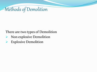 Demolition of a building | PPTX
