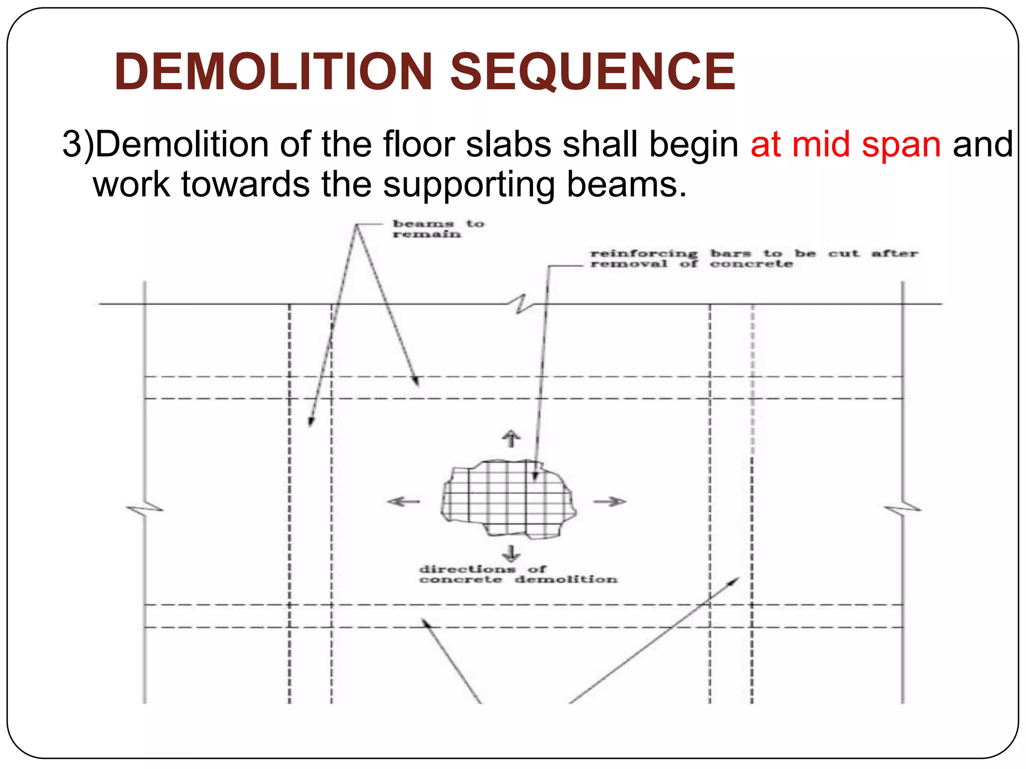 Demolition methods and its sequence | PPTX